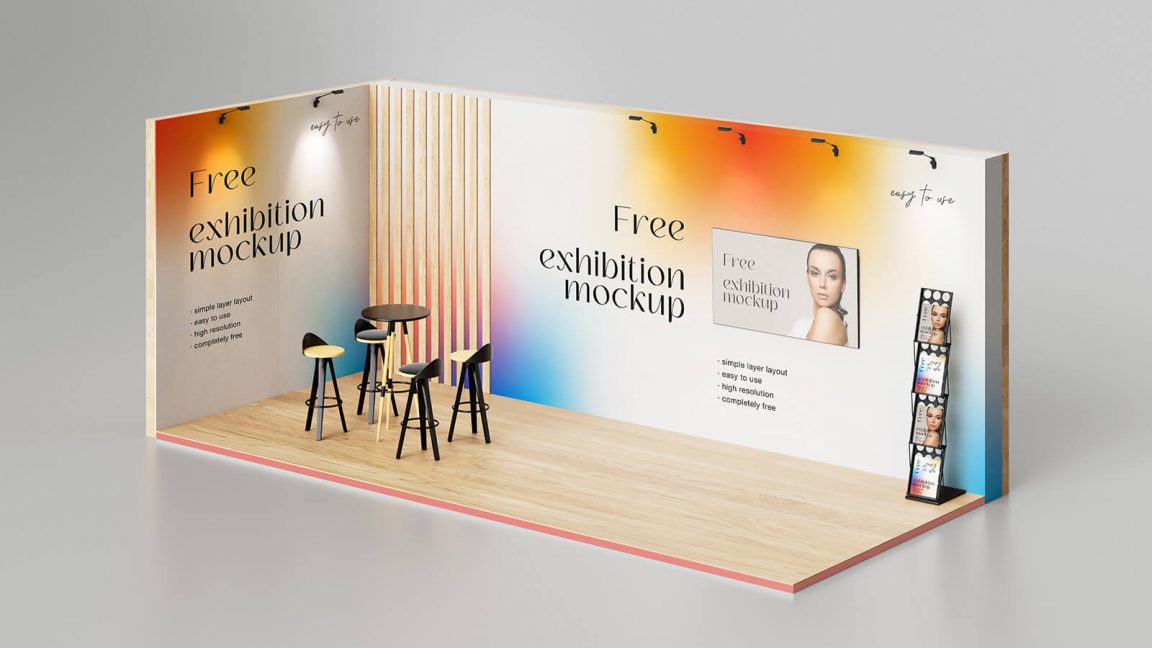 Free Trade Show Booth Mockup PSD - PsFiles