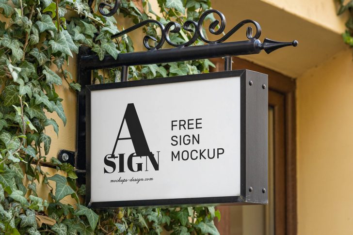 Free Metal Box Logo Signage Mockup PSD - PsFiles