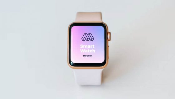 Free Floating Apple Watch Ultra Mockup PSD - PsFiles