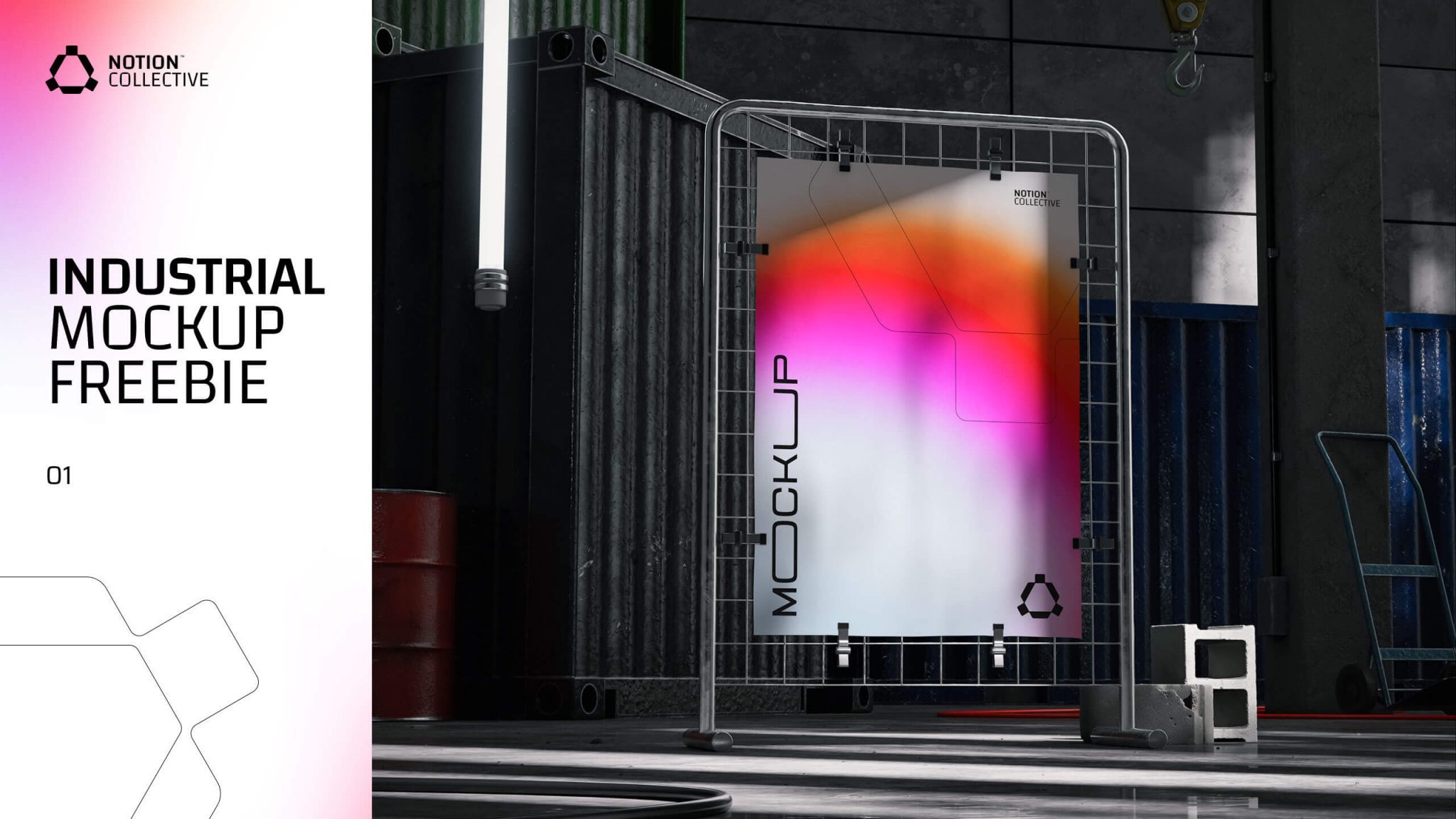 New Trending Industrial Poster Mockup PSD Freebie - PsFiles