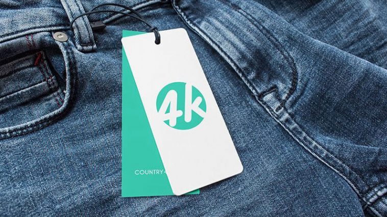 Free 2 Clothing Label Tags Logo Mockup - PsFiles