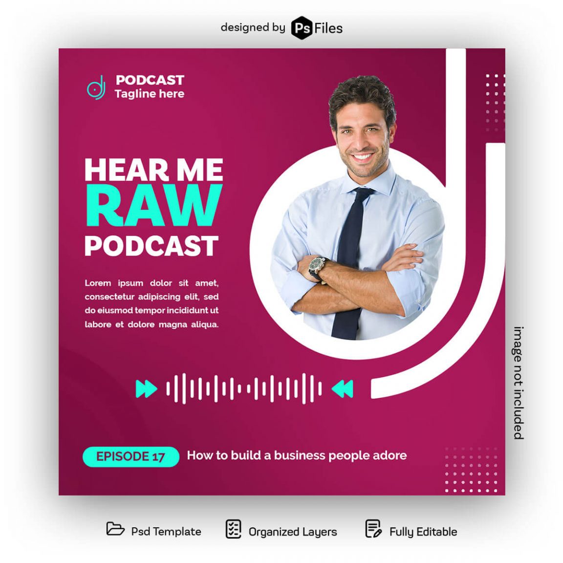 Free Podcast Cover Art Template Design PSD - PsFiles