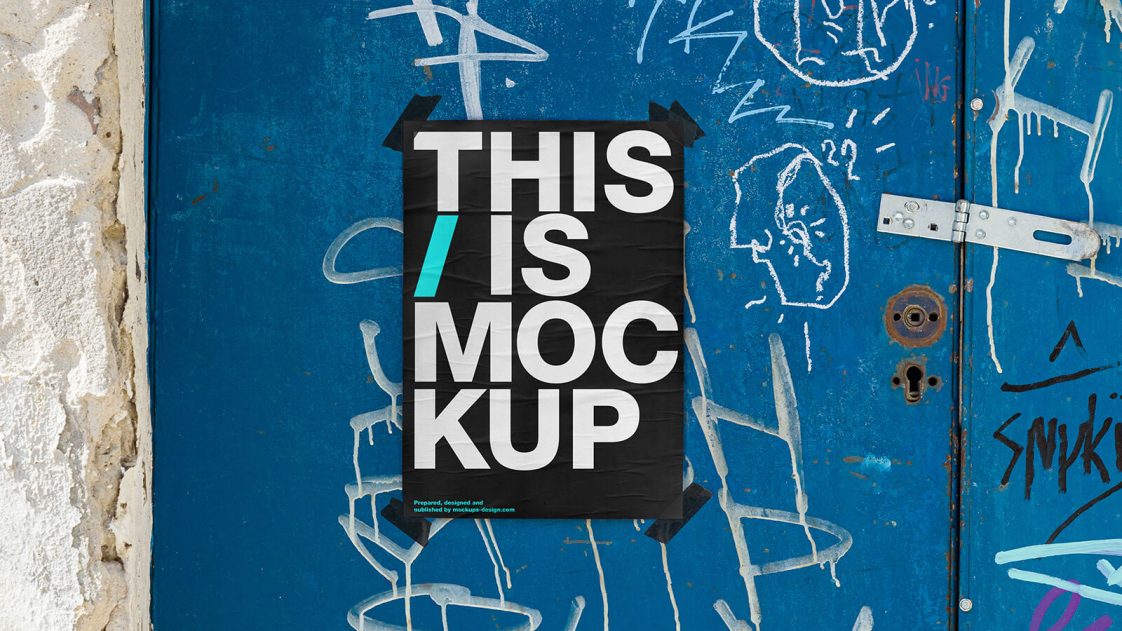 Free Street Wall Multiple Poster Mockup PSD - PsFiles