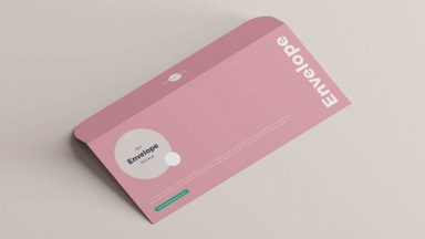 Free Half Open Envelope Mockup PSD Back Side - PsFiles