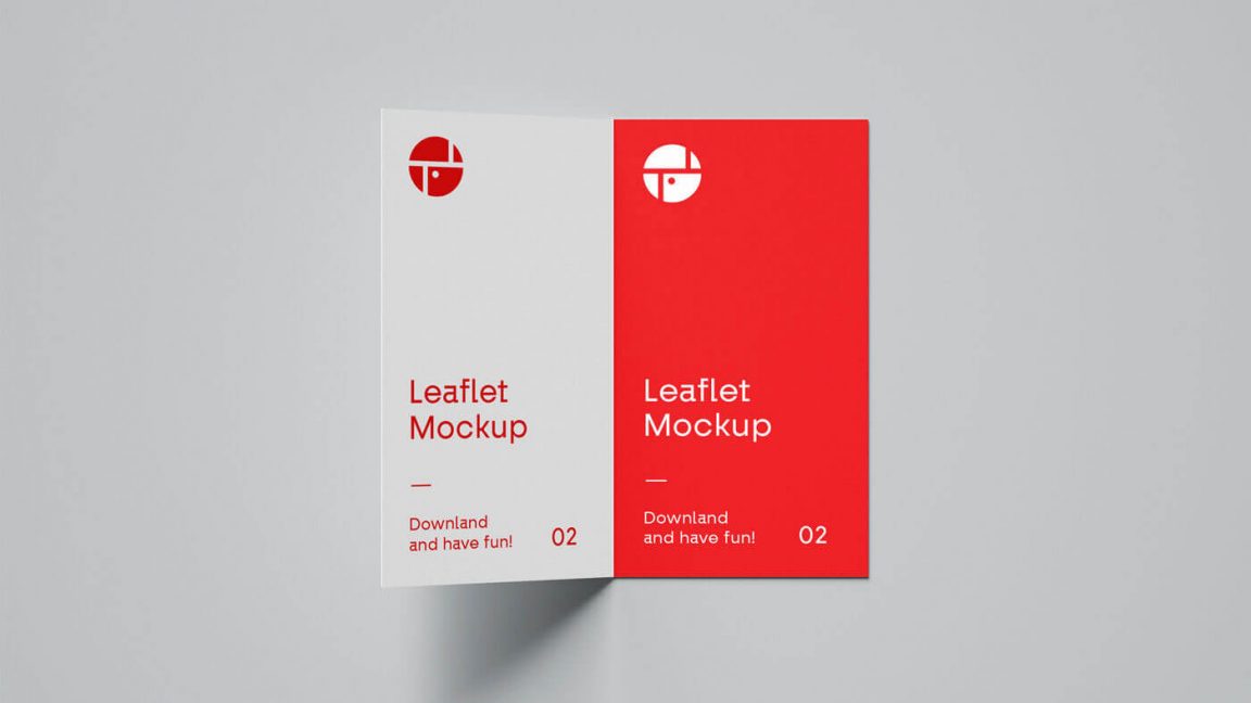 Free A4 Size 2 Fold Brochure Mockup PSD - PsFiles