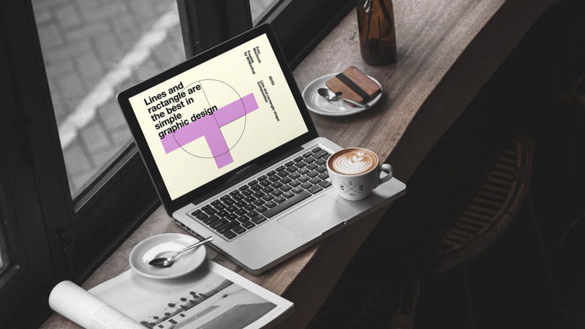 Free Laptop Mockup for Branding Website Presentation Free PSD - PsFiles