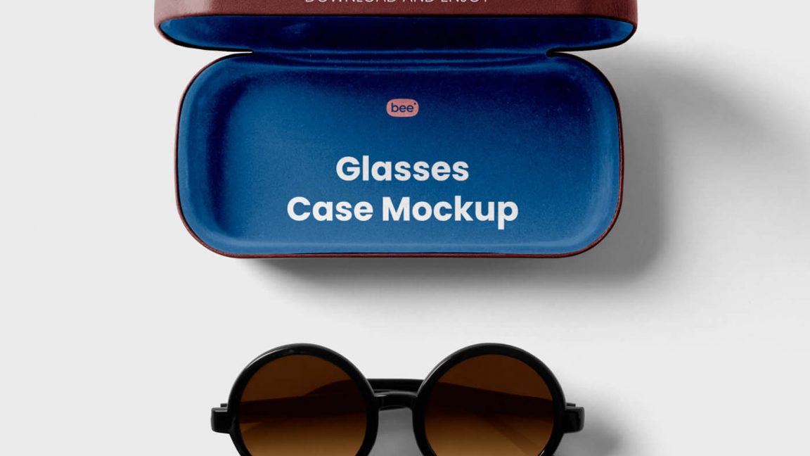 Free Glasses Specs Case Mockup PSD - PsFiles