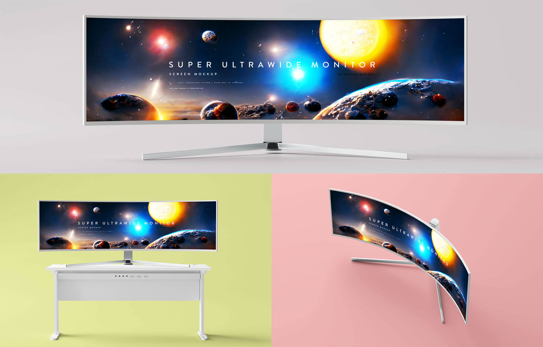 3 Free Super Ultrawide Monitor Mockups PSD Files - PsFiles