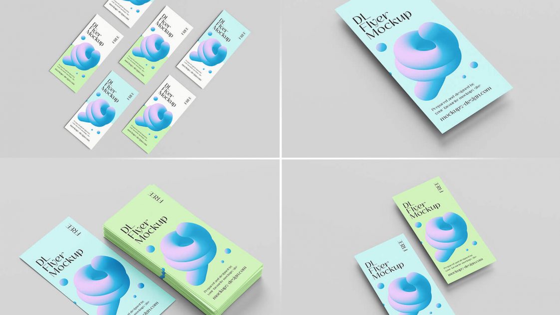 5 Free Rack Card Flyer Mockup PSD Files - PsFiles