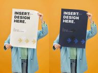 Free A1 Portrait Poster Mockup PSD - PsFiles