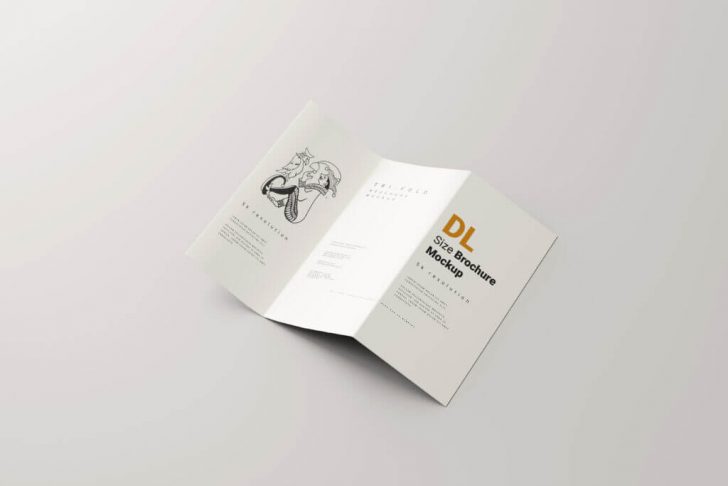 Free DL Three Fold Brochure Mockups PSD set - Free Photoshop Files