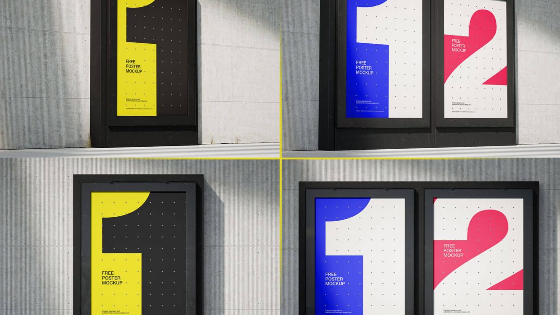 Free Rectangle Wall Mounted Modern Sign Logo Mockup PSD - PsFiles