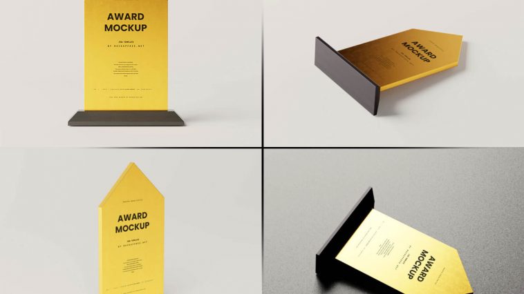 Glass Trophy PSD Mockup - PsFiles