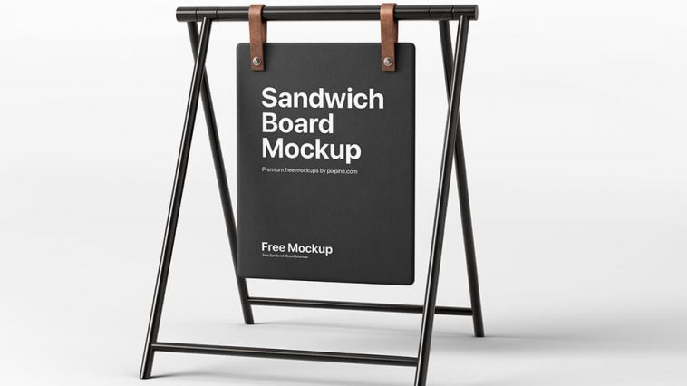 Outdoor A-Frame Stand Mockup PSD - PsFiles