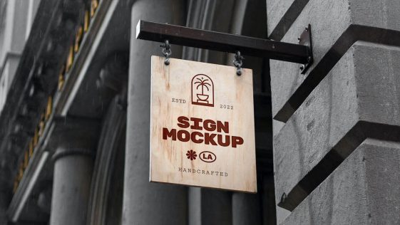 Free Metal Box Logo Signage Mockup PSD - PsFiles