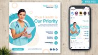 Free Health Care Hospital Social Media Post Design Template - PsFiles