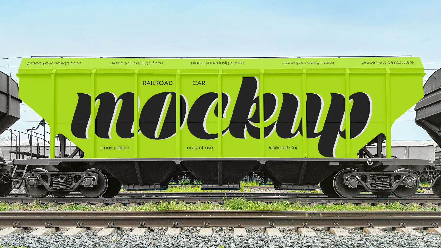 Railroad Car – Free Mockup PSD - PsFiles