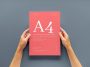 Free Handheld A4 Paper Mockup PSD in Top view - PsFiles