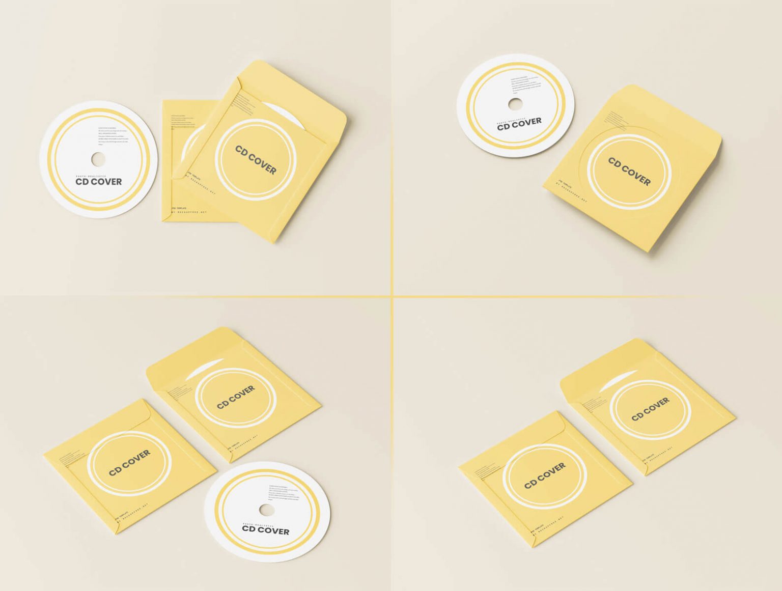 5 Free Paper CD Cover and Disc Mockup PSD Files - PsFiles