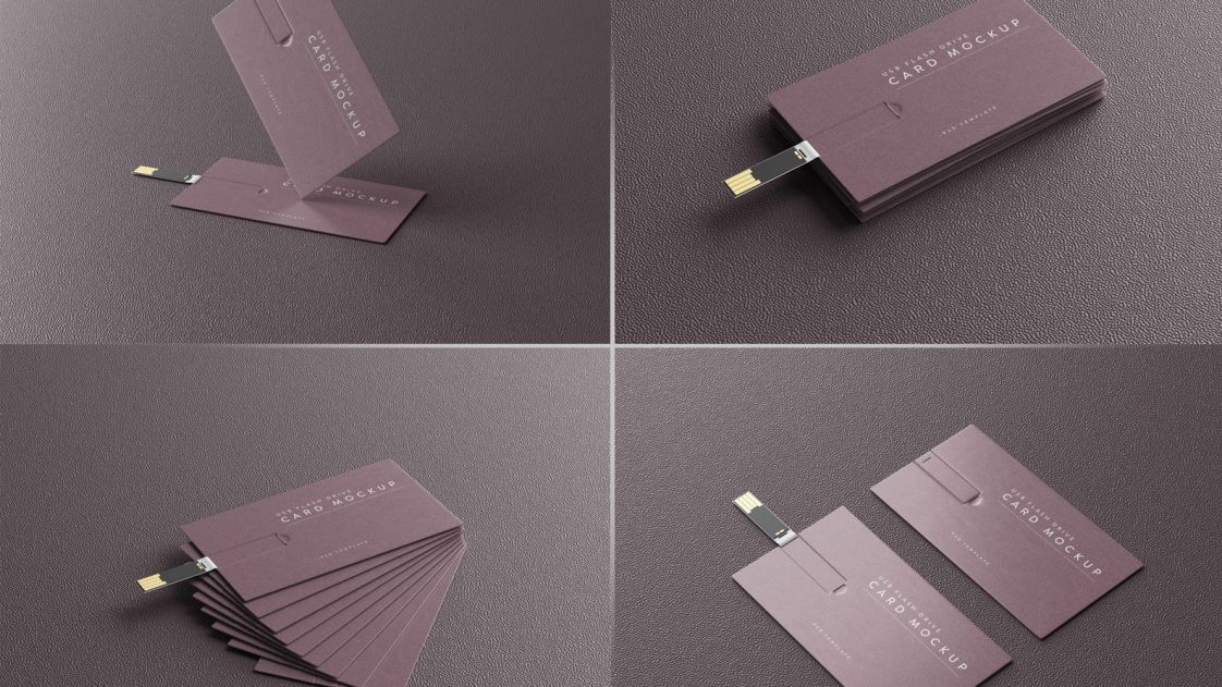 Free USB PenDrive Mockup PSD Set - Free Branding Mockups | PsFiles