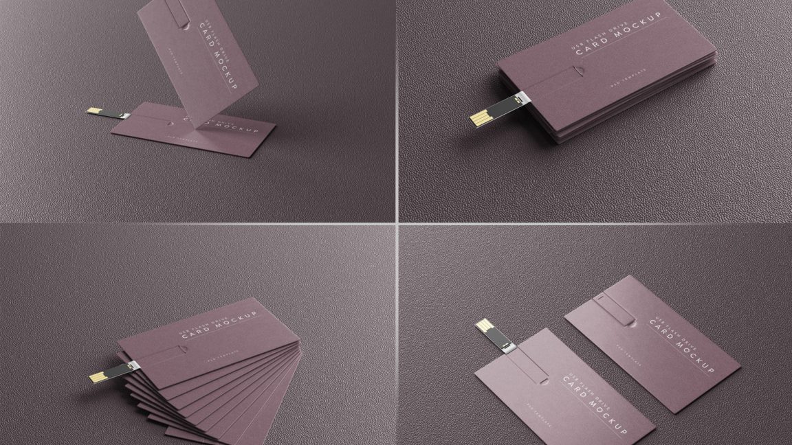 Free USB PenDrive Mockup PSD Set - Free Branding Mockups | PsFiles