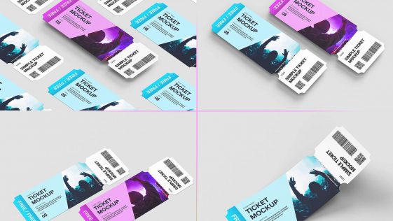 Free Event Tickets PSD Mockup - PsFiles