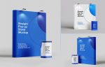 Free Exhibition Pop-Up Display Stand Mockups PSD sets - PsFiles