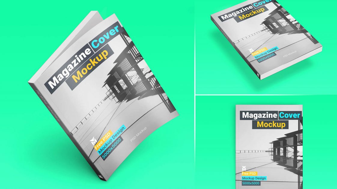 Free Free Magazine PSD Mockup - PsFiles