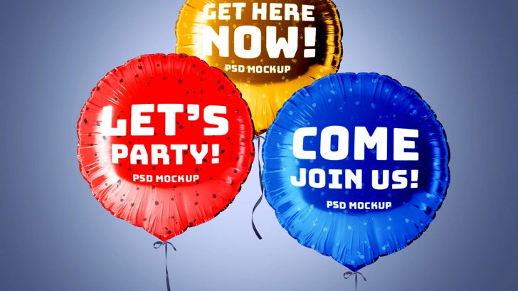Free Balloon Mockup PSD - PsFiles