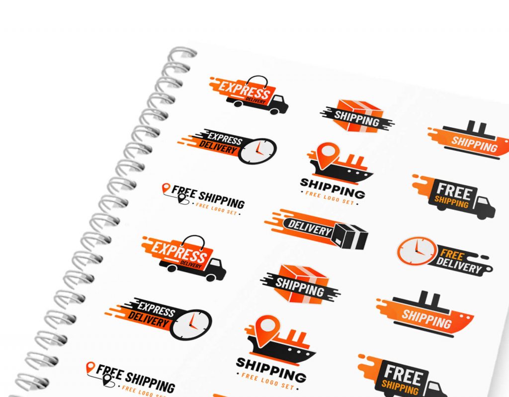 Free Shipping Company Business Logo Set Designs (PSD, AI, EPS, PNG ...