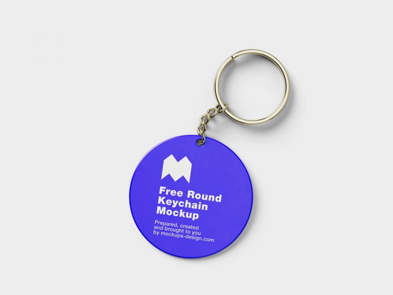 Free 4 Free Round Key Ring / Keychain Mockup PSD Files PSD - PsFiles