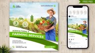 Free Agricultural and Farming Business Social Media Post Design PSD ...