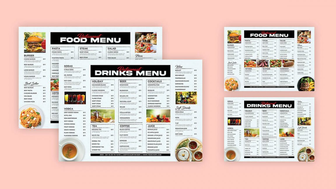 Free Restaurant Menu Design PSD Template - PsFiles