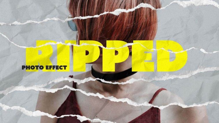 Paper with Ripped Borders Mockup Free PSD - PsFiles