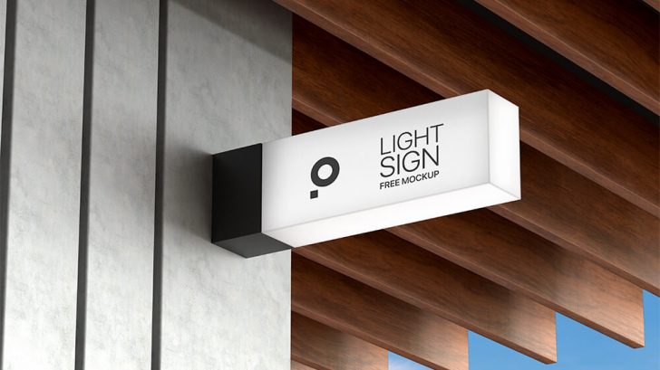 Free Indoor Direction Sign Board Mockup PSD - PsFiles