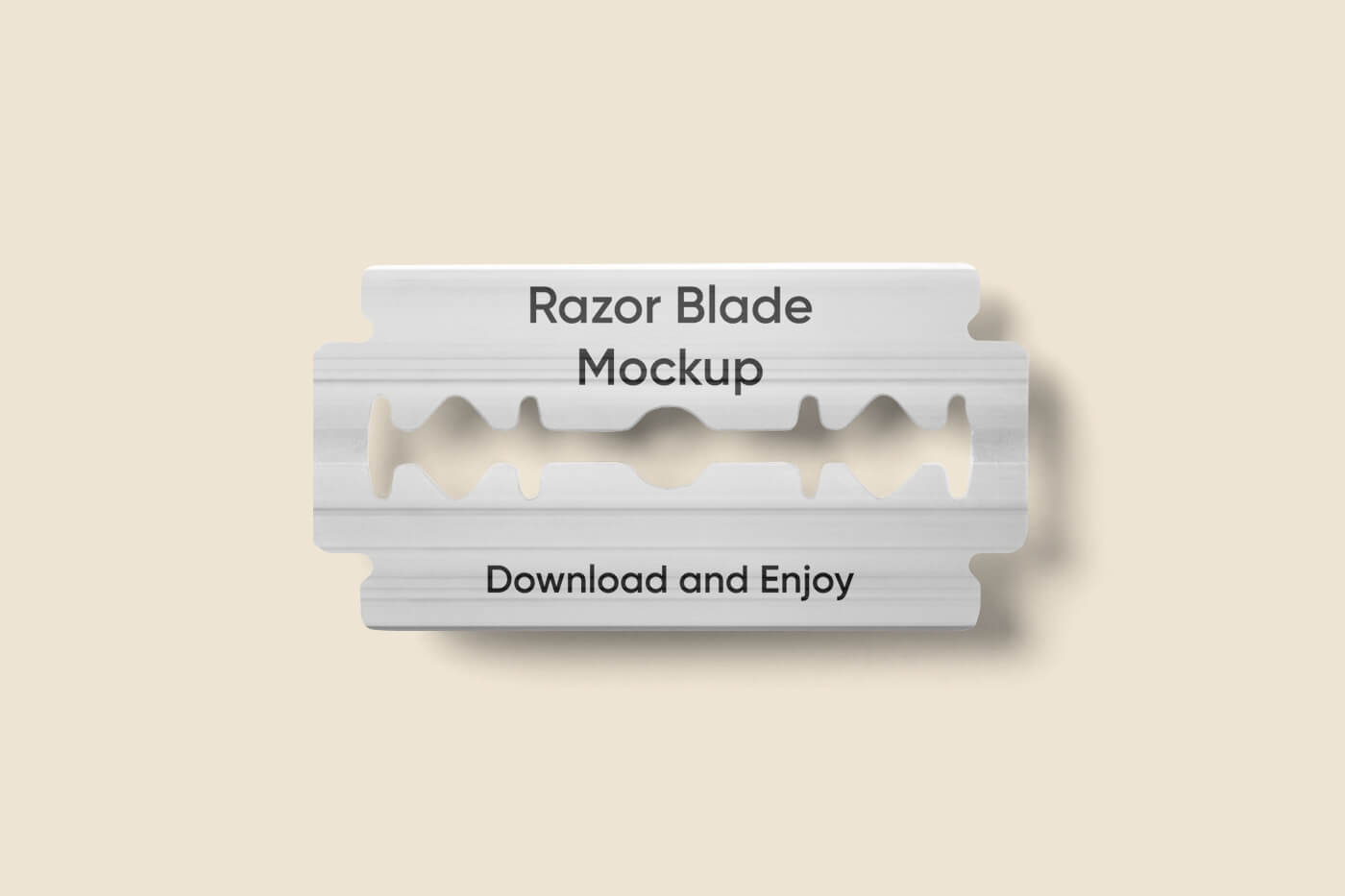 Free Razor Blade Mockup PSD Top View - PsFiles