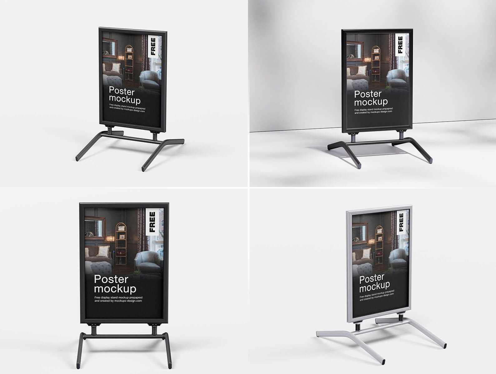 5 Free Ads Signage Stand Mockup PSD Files - PsFiles