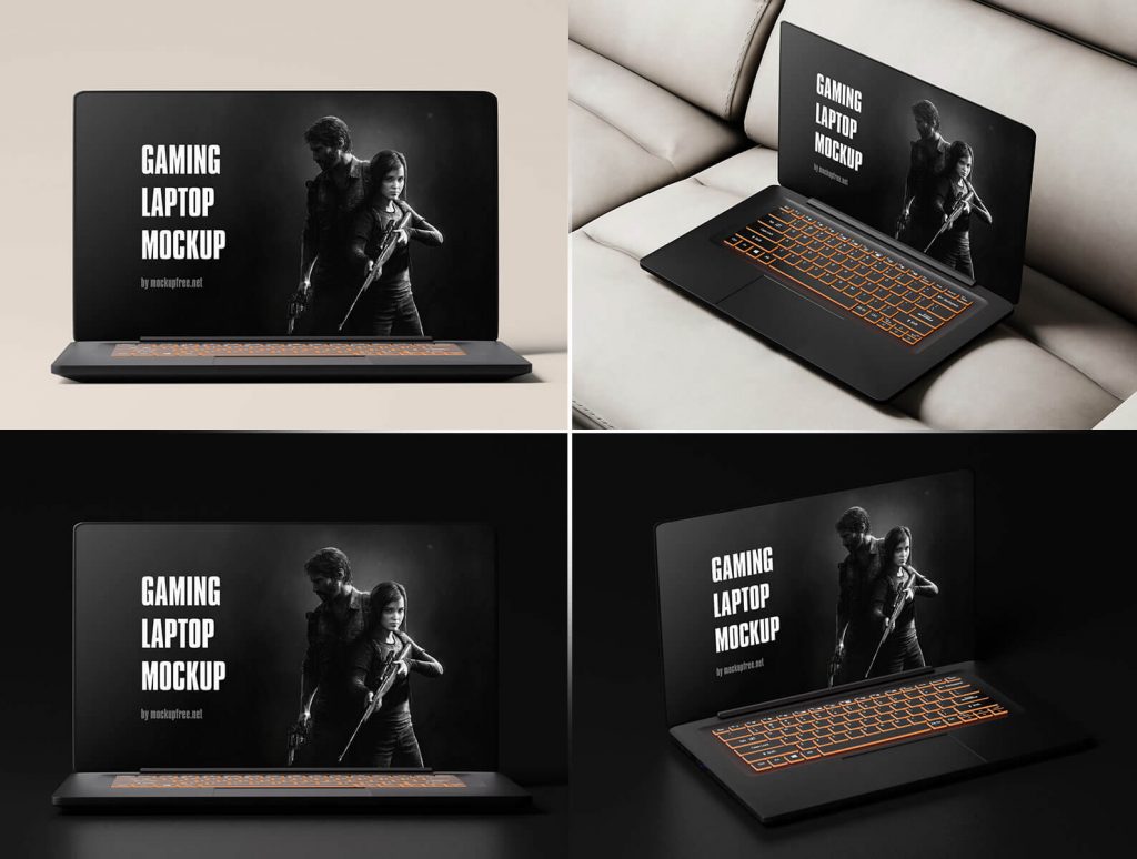 8 Free Gaming Laptop Mockup PSD Files PSD - PsFiles