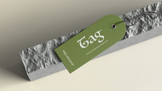 Free Round Product Tag Mockup PSD Set - PsFiles