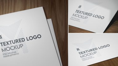 Free LetterPress Logo on White Paper Mockup PSD set - PsFiles