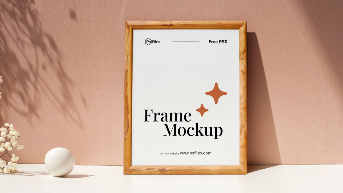 Wall hanging Frame Poster Mockup Free PSD - PsFiles