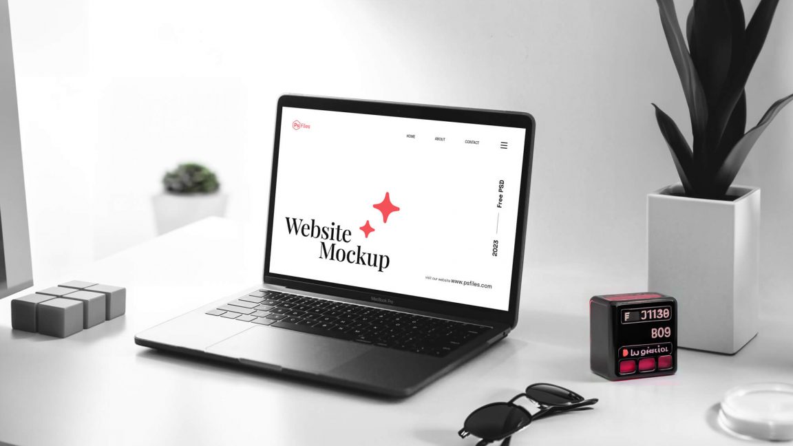 Free Laptop Back Cover Mockup PSD - PsFiles