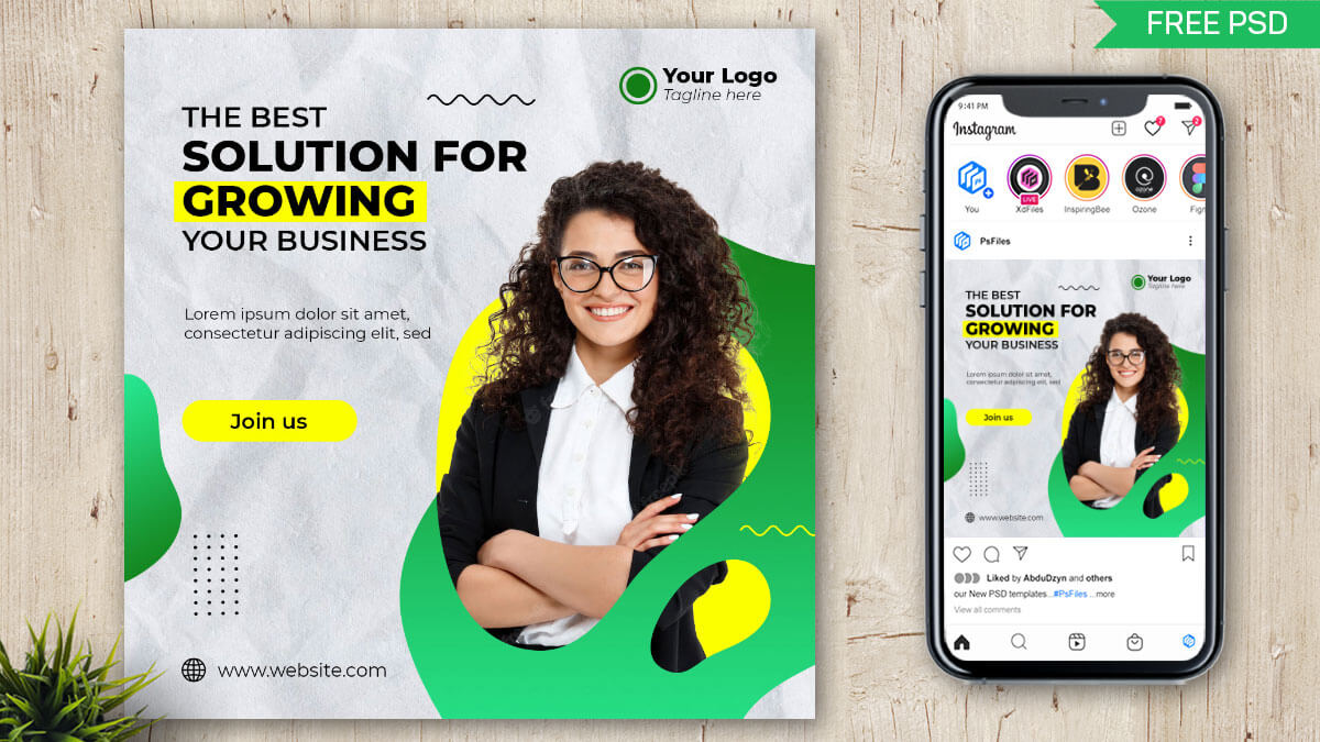 Free We are Hiring Job Offer Social Media Post PSD Template Design