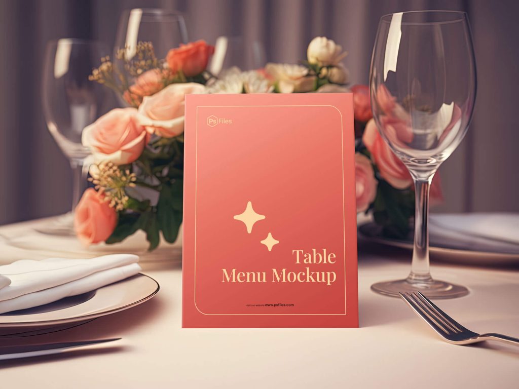 Free Table Number, Menu Mockup PSD - PsFiles