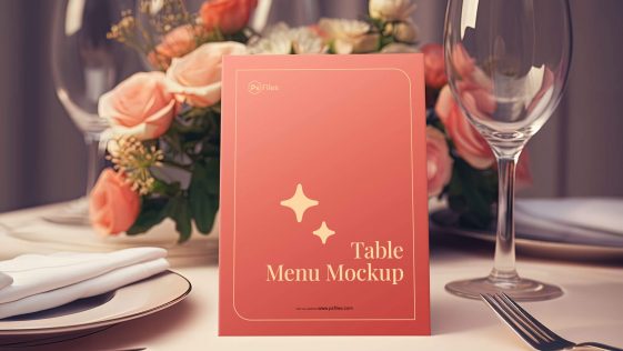 Free Vertical Menu Card Mockup PSD - Free Mock-Ups | PsFiles