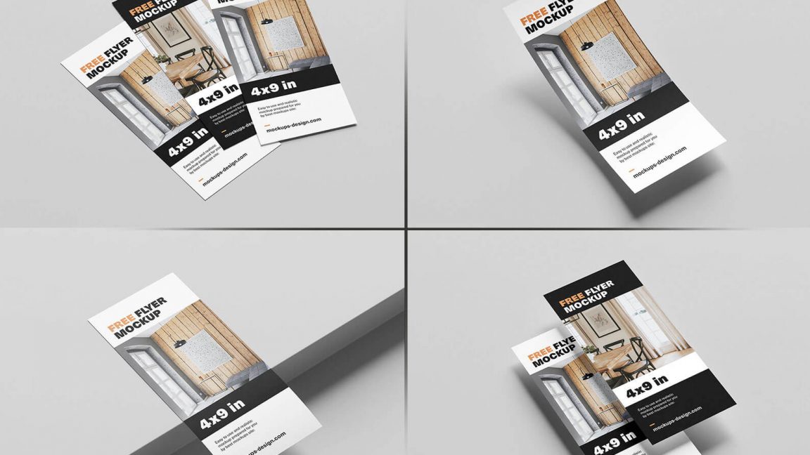 5 Free Rack Card Flyer Mockup PSD Files - PsFiles