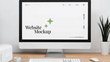 Free Women Working On Laptop Mockup PSD - PsFiles