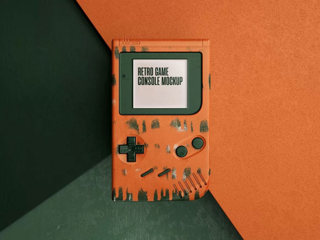Free Gameboy Handheld Game Console Mockup PSD - PsFiles