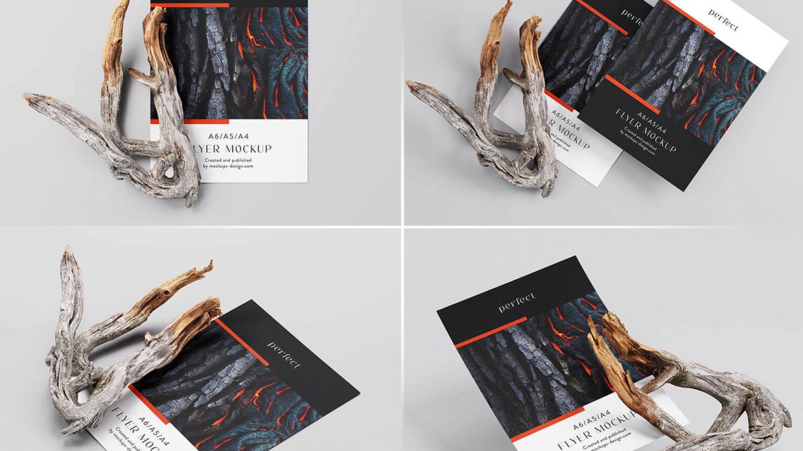 Free Flyer Design Showcase Mockup - PsFiles