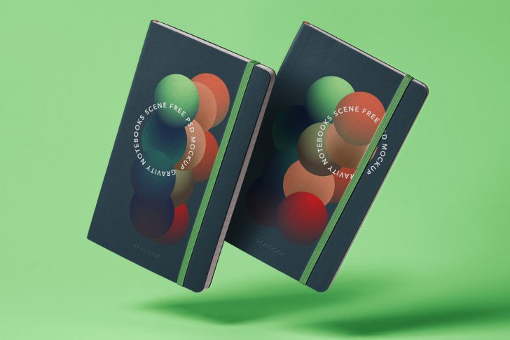 Gravity Falling 2 Notebooks Mockup Free PSD - PsFiles